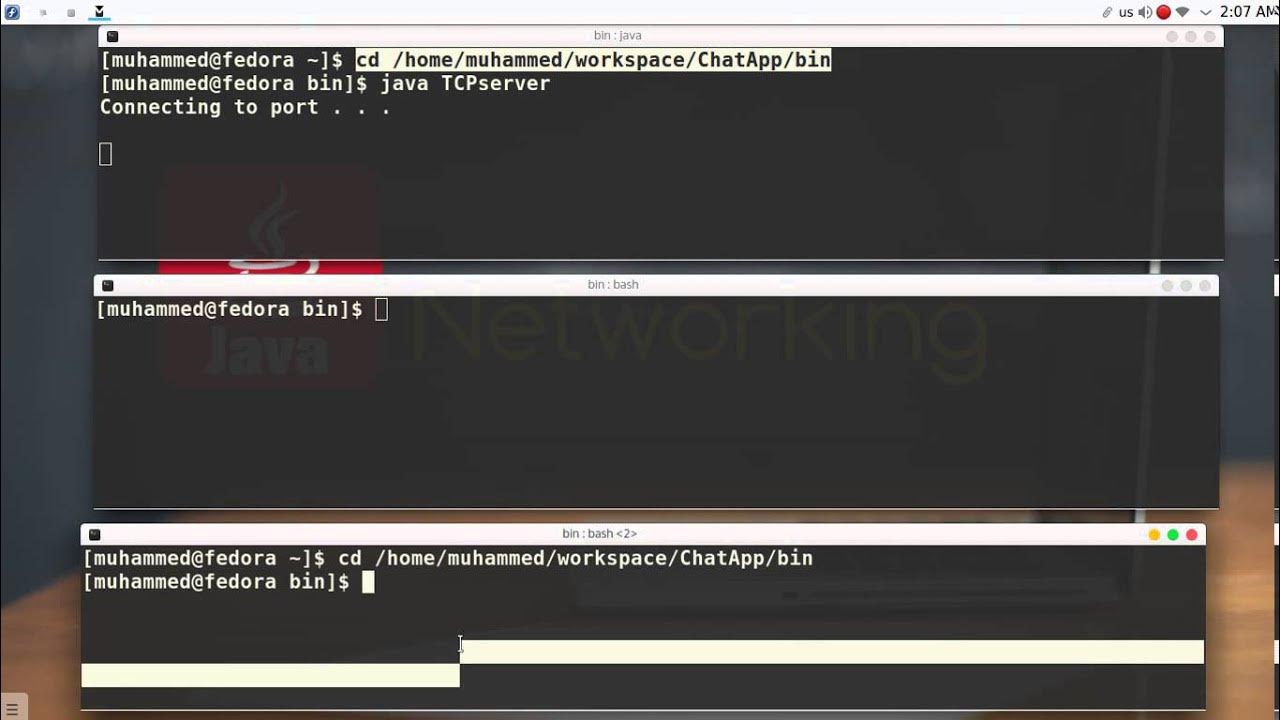 68 JAVA Networking Chat Server Client TCP - YouTube