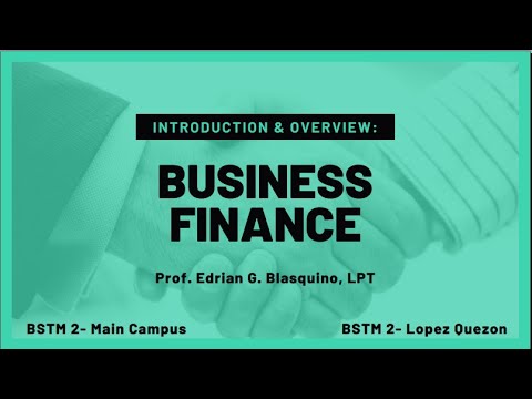 Introduction to Business Finance I Business Finance I 1st Lecture - YouTube