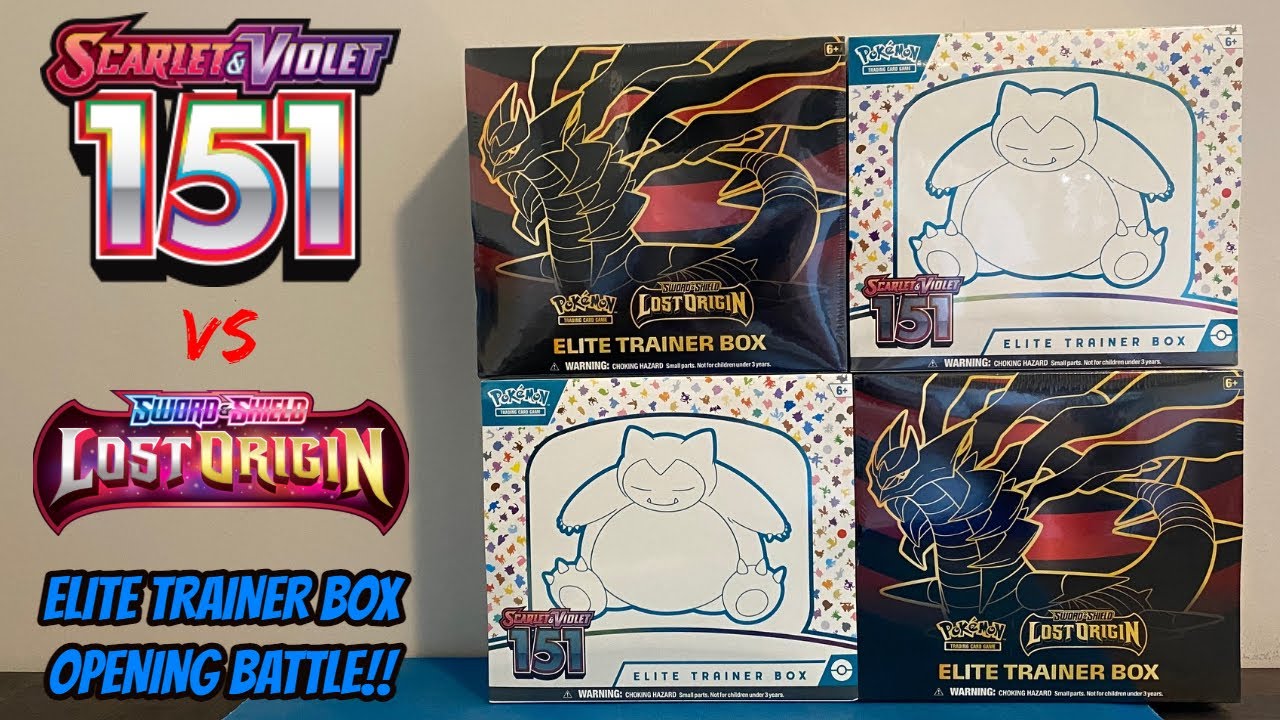 POKEMON 151 vs LOST ORIGIN Elite Trainer Box Pokemon Card Opening ...