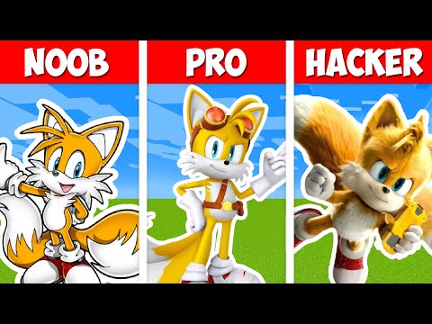 Pixel Art (NOOB vs PRO vs HACKER) Tails in Minecraft