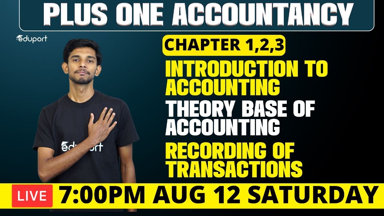 Plus One Accountancy | Chapter 1,2,3 | Onam Exam Study Challenge | Plus ...