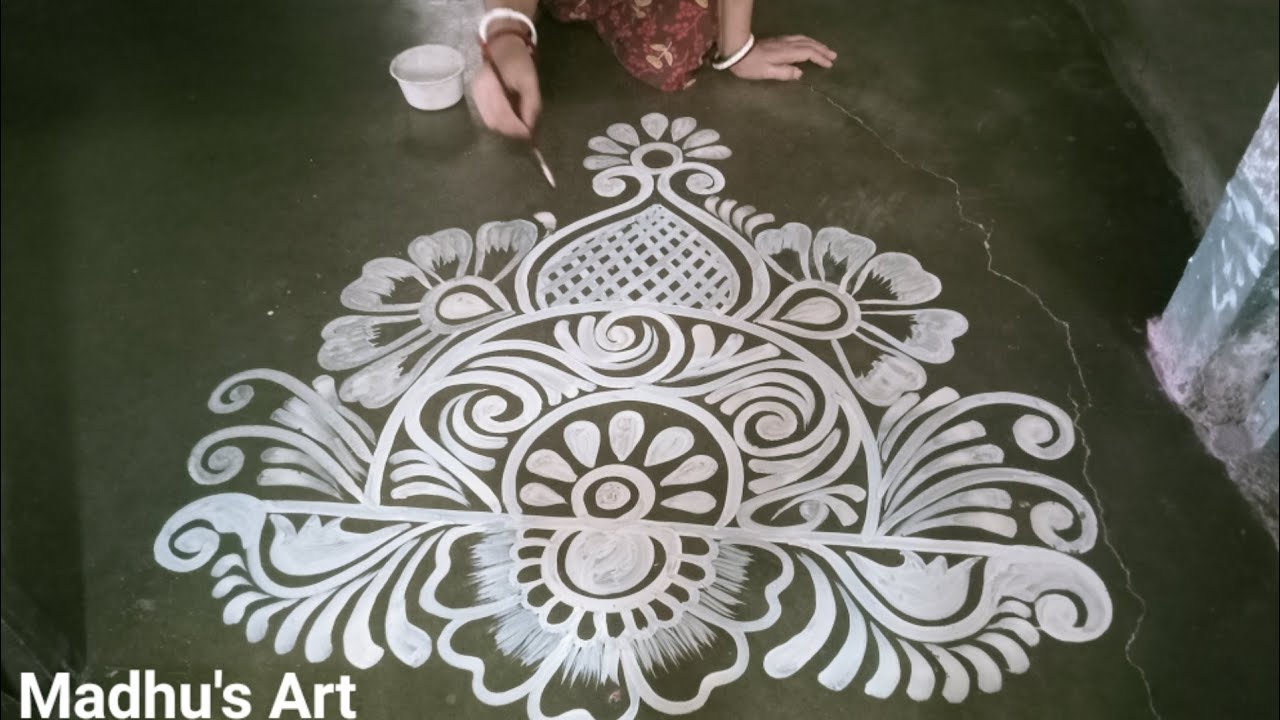 Easy Alpona Design For Any Festival || Very Nice Alpona Design ...