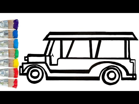 Jeepney Coloring Page