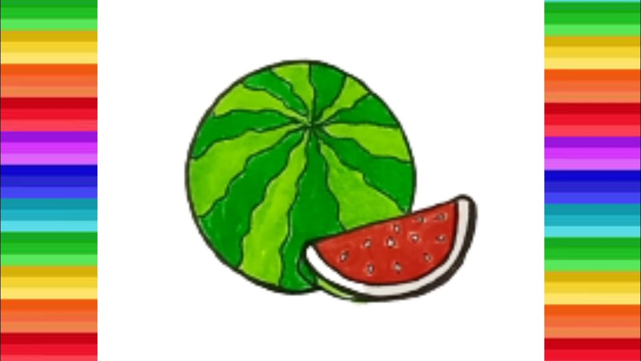 How To Draw Watermelon Easy 🍉|| Watermelon Drawing || - YouTube
