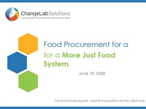 Food Procurement for a More Just Food System - YouTube