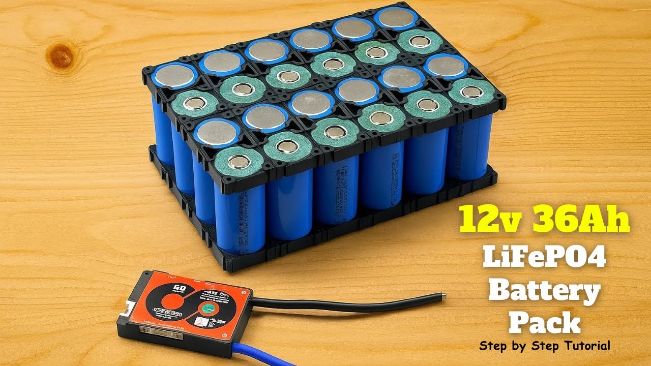 Safely Building a 12v 36Ah Battery Pack – Step by Step! - YouTube