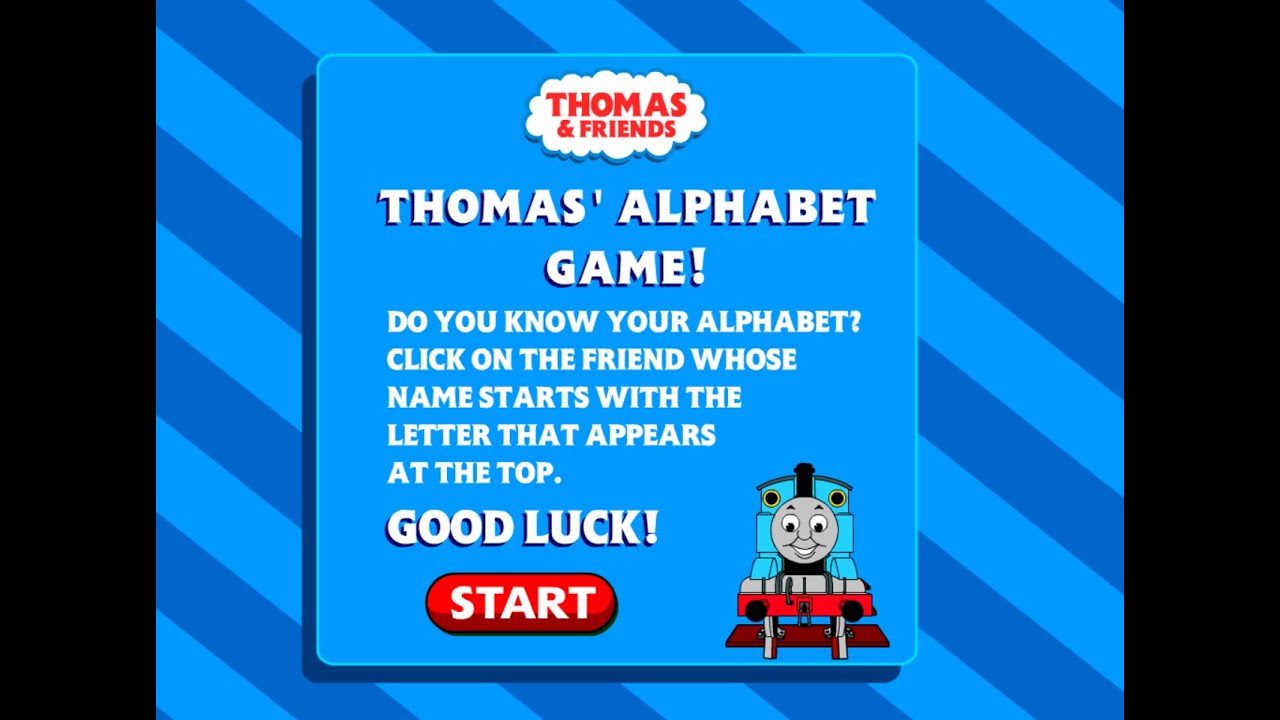 Thomas' Alphabet Game - YouTube