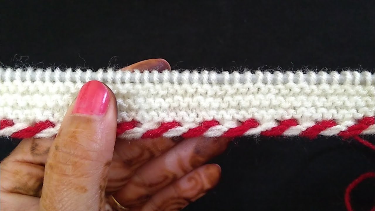 Knitting Simple & Easy Border Design - YouTube