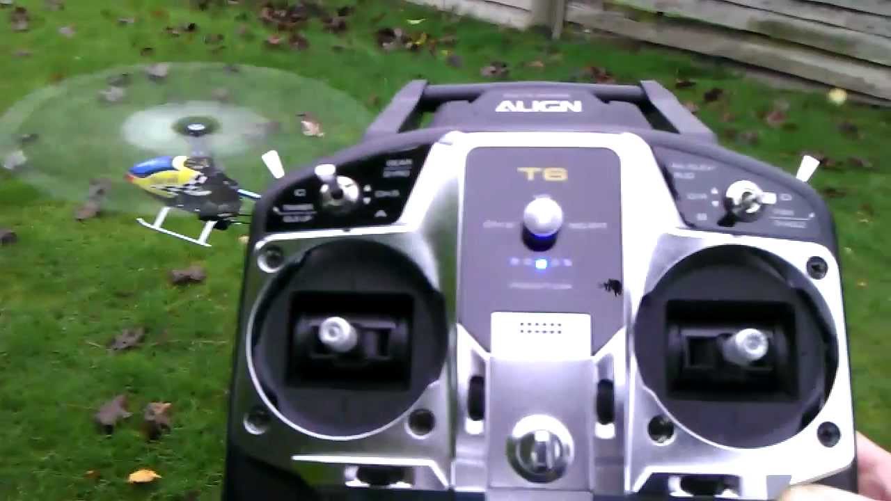 Flymentor on Stock Align T-rex 450 plus with Futaba T6 - YouTube