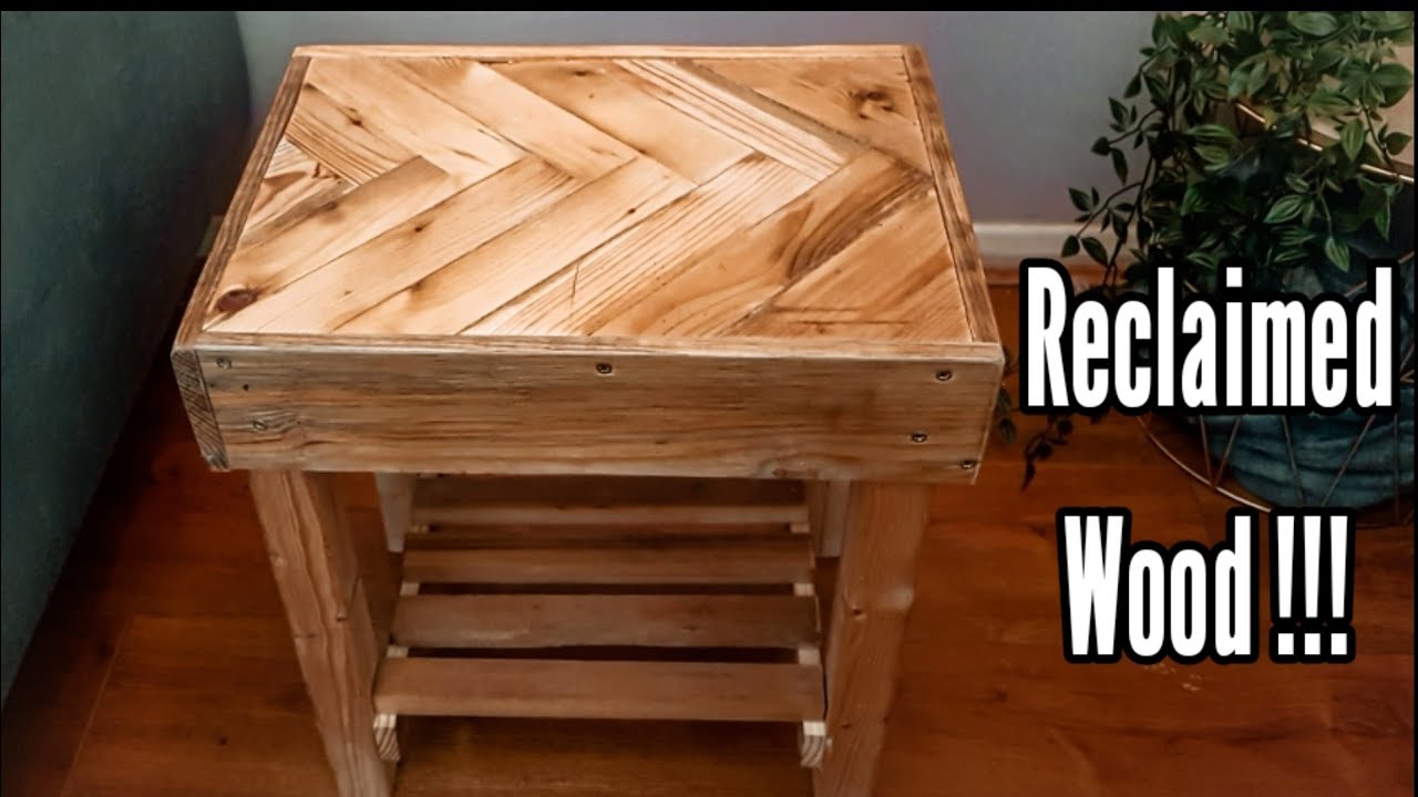 Building a Side Table | DIY Chevron Table - YouTube