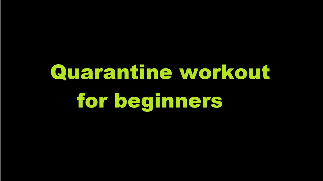 Quarantine home workout for beginners! - YouTube