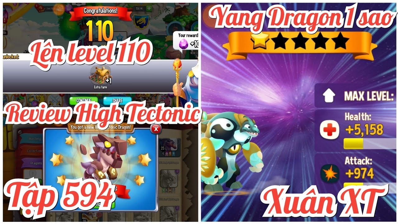 Lên level 110, Yang Dragon 1 sao vàng, Review High Tectonic Dragon ...