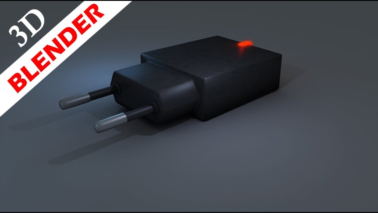 Quick phone charger 3d model in Blender with basic shapes | Timelapse ...