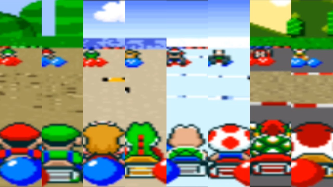 Super Mario Kart - Battle Mode (All Courses) - YouTube