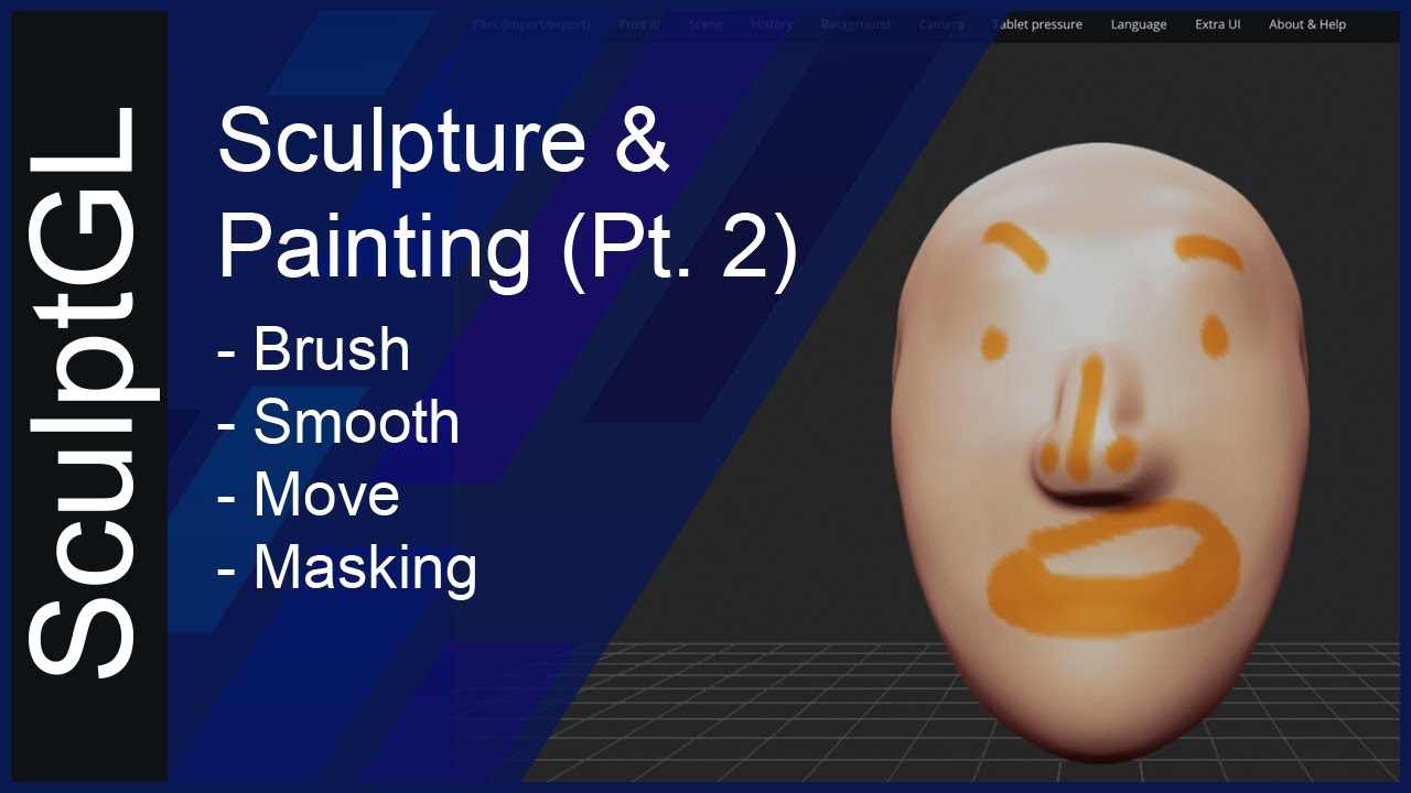 SculptGL Tutorial #4 - Sculpting & Painting - YouTube
