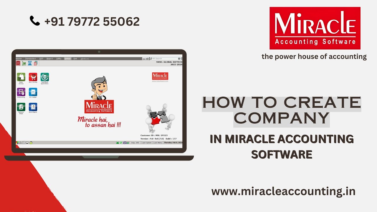 COMPANY CREATE IN MIRACLE ACCOUNTING SOFTWARE - YouTube