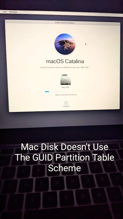 Mac Disk Doesn't Use The GUID Partition Table Scheme #mac - YouTube