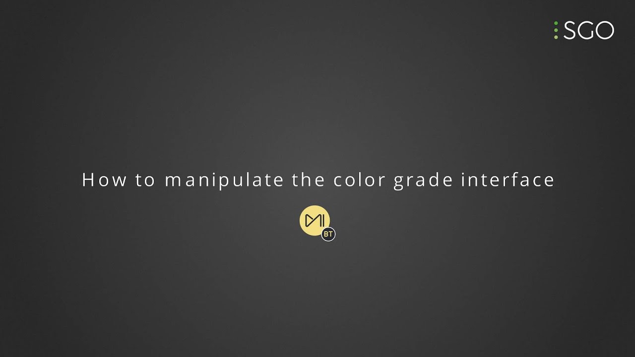 How to manipulate the Color Grade Interface in Mistika Boutique? - YouTube