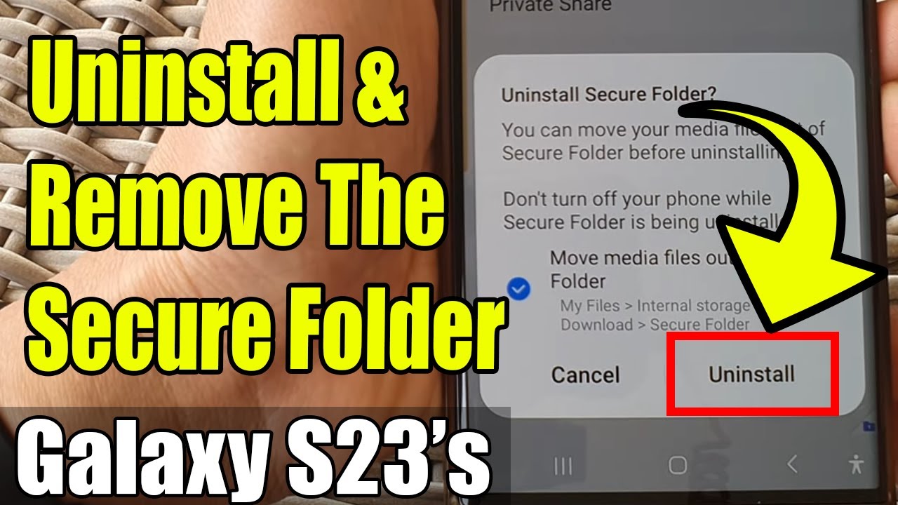 Galaxy S23's: How to Uninstall & Remove the SECURE FOLDER - YouTube