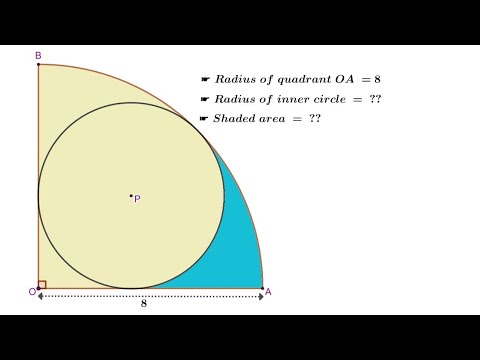 Radius of Inscribed circle = ?? 🤔 || Area of shaded region = ?? 🤔Given ...