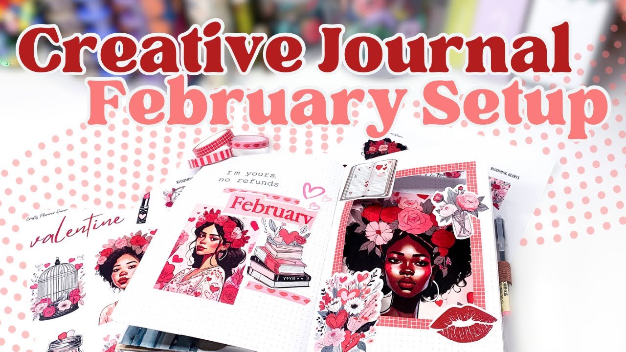 Setting up my February cover pages in my 2024 Creative Journal - Dutch ...
