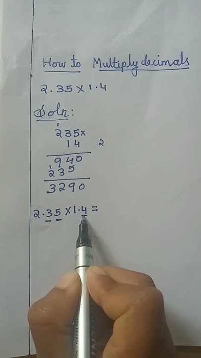 How to multiply decimal points - YouTube