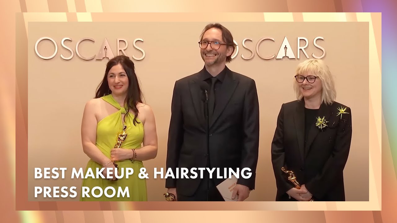 'The Substance' Best Makeup and Hairstyling Press Room Speech | 97th ...