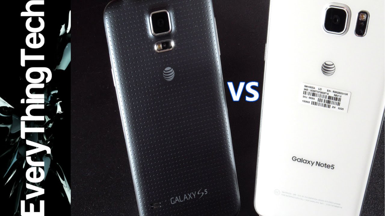 Galaxy S5 vs Galaxy Note 5 - YouTube