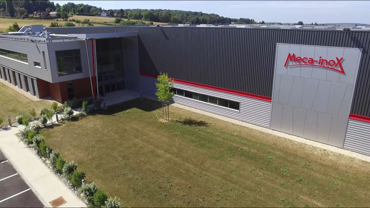 Drone flying over MECA-INOX plant - YouTube