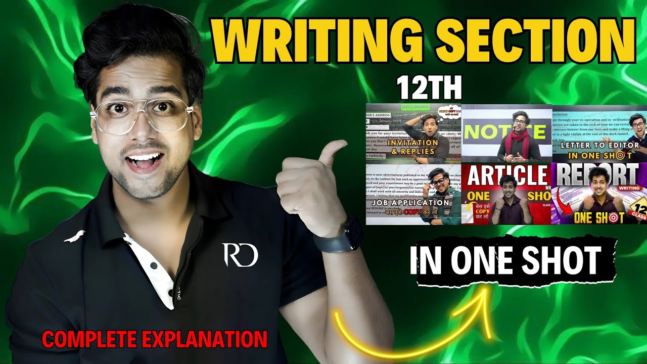 All Writing Section in One Shot | class 12 english writing section in ...