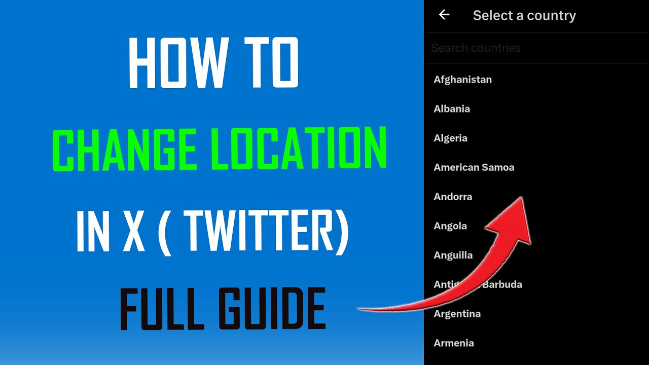 How to Change Location in X ( Twitter ) - Complete Guide - YouTube