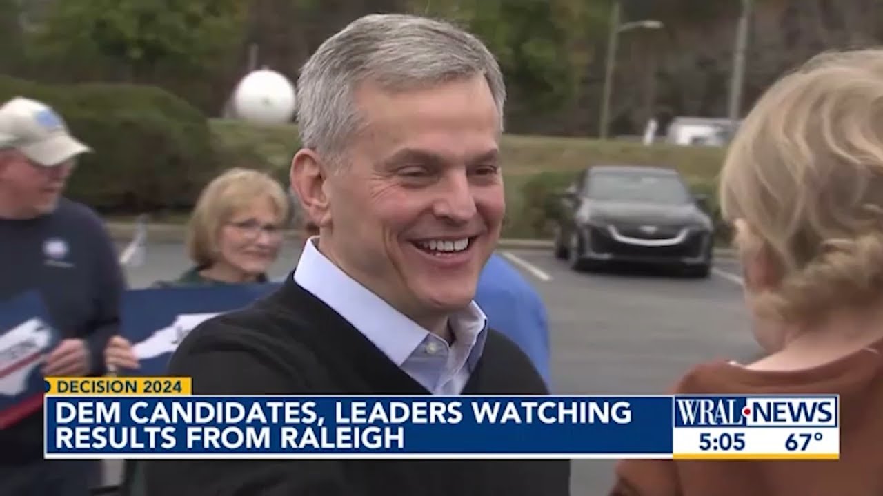 Democratic Parties gather to watch results from North Carolina primary ...
