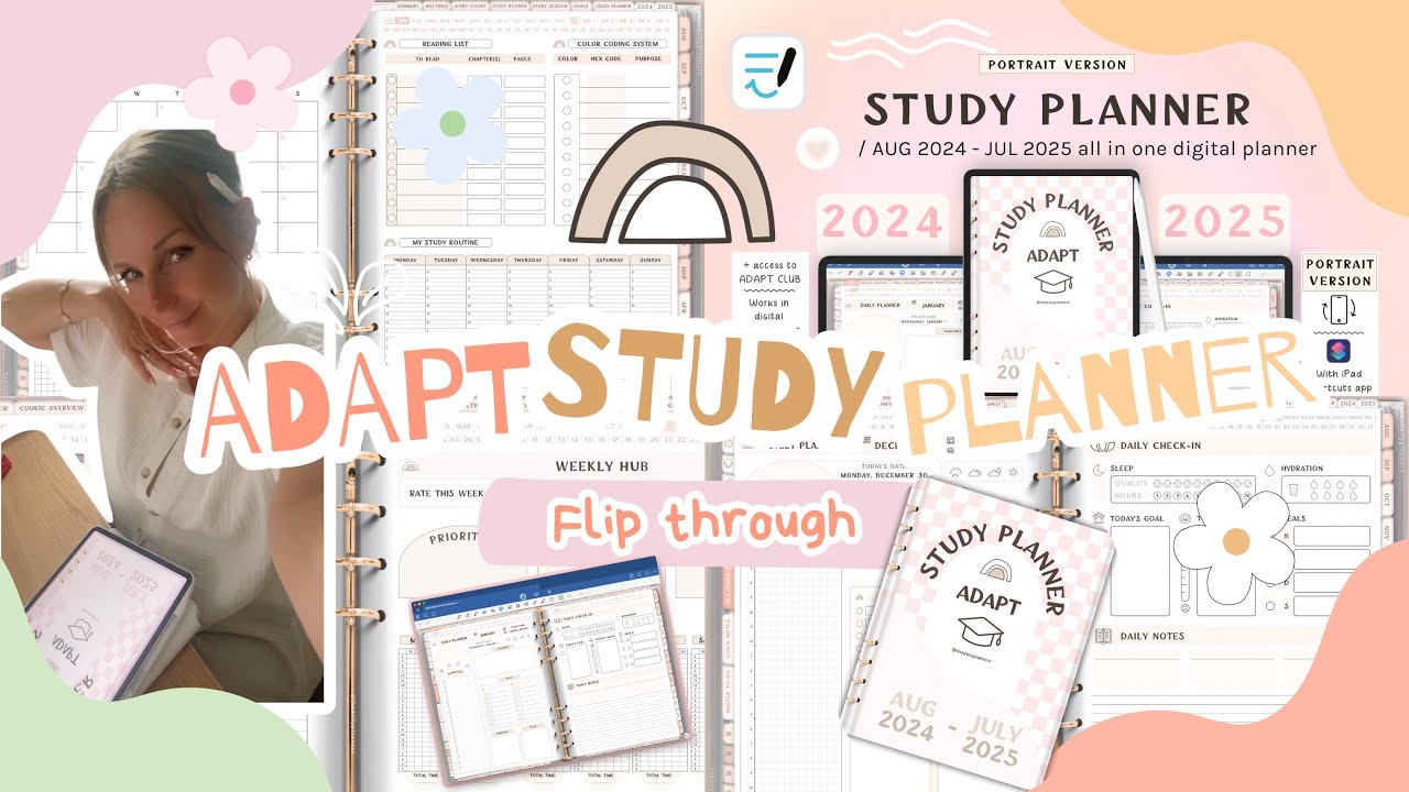 STUDY Planner Flip Through 2024-2025 ADAPT All-in-one Digital Planner 📔 ...