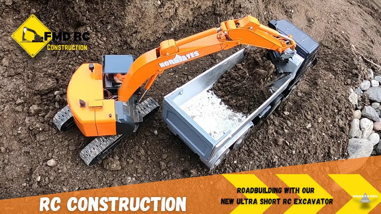Ultra Short RC Excavator - RC CONSTRUCTION - TAMIYA Dump Truck - YouTube