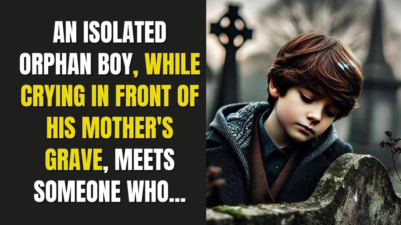 An isolated orphan boy, crying at his mother's grave, meets someone ...