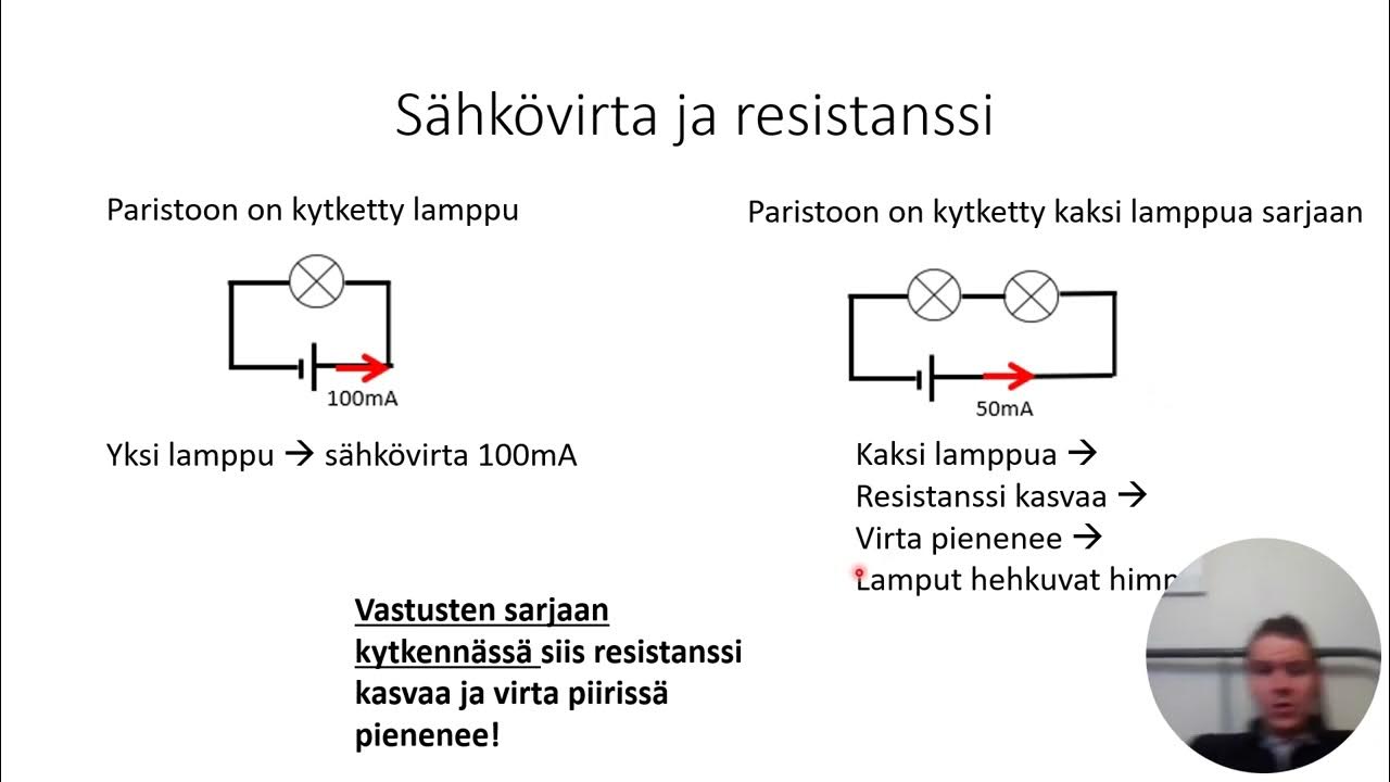 Fysiikka: Sähkövirta ja resistanssi kytkennöissä - YouTube