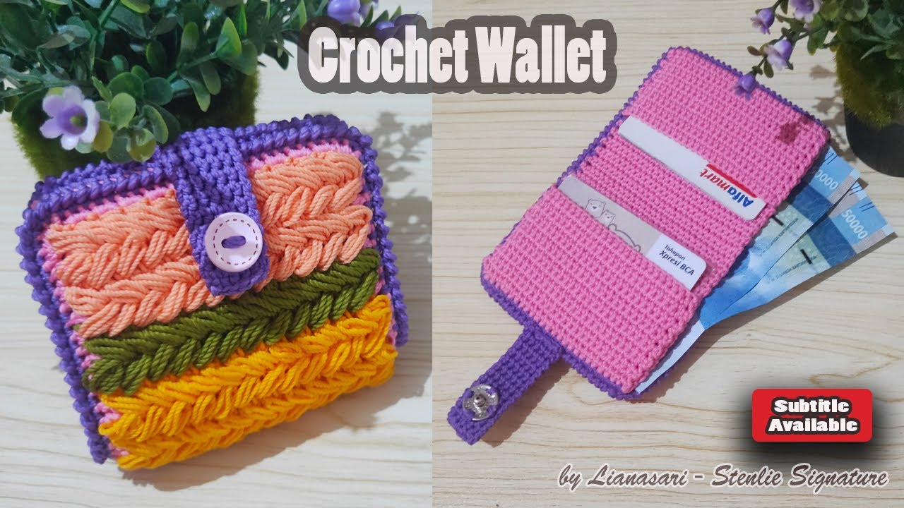 How to Crochet Beautiful Wallet - YouTube