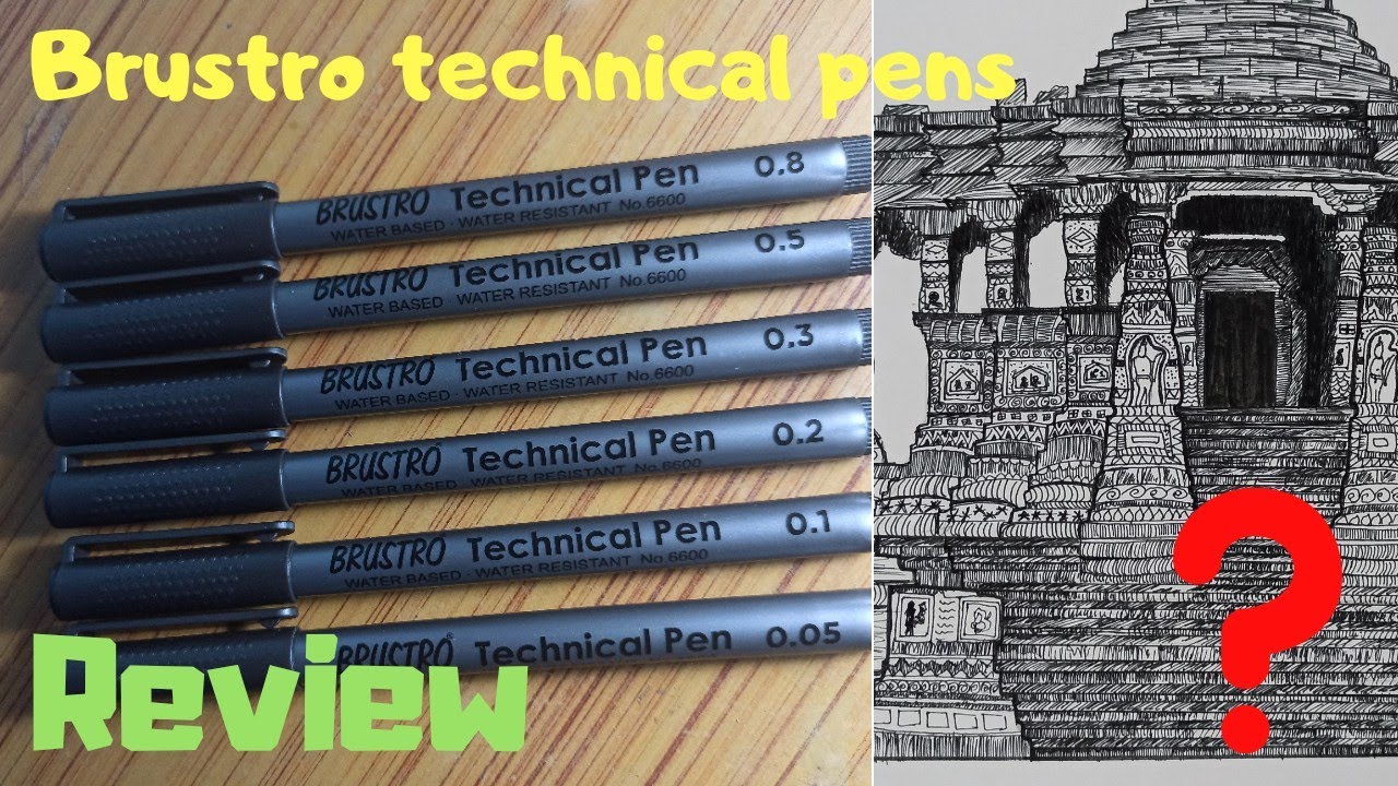 Brustro Technical Pens || Review || Old Artworks? 😲 - YouTube