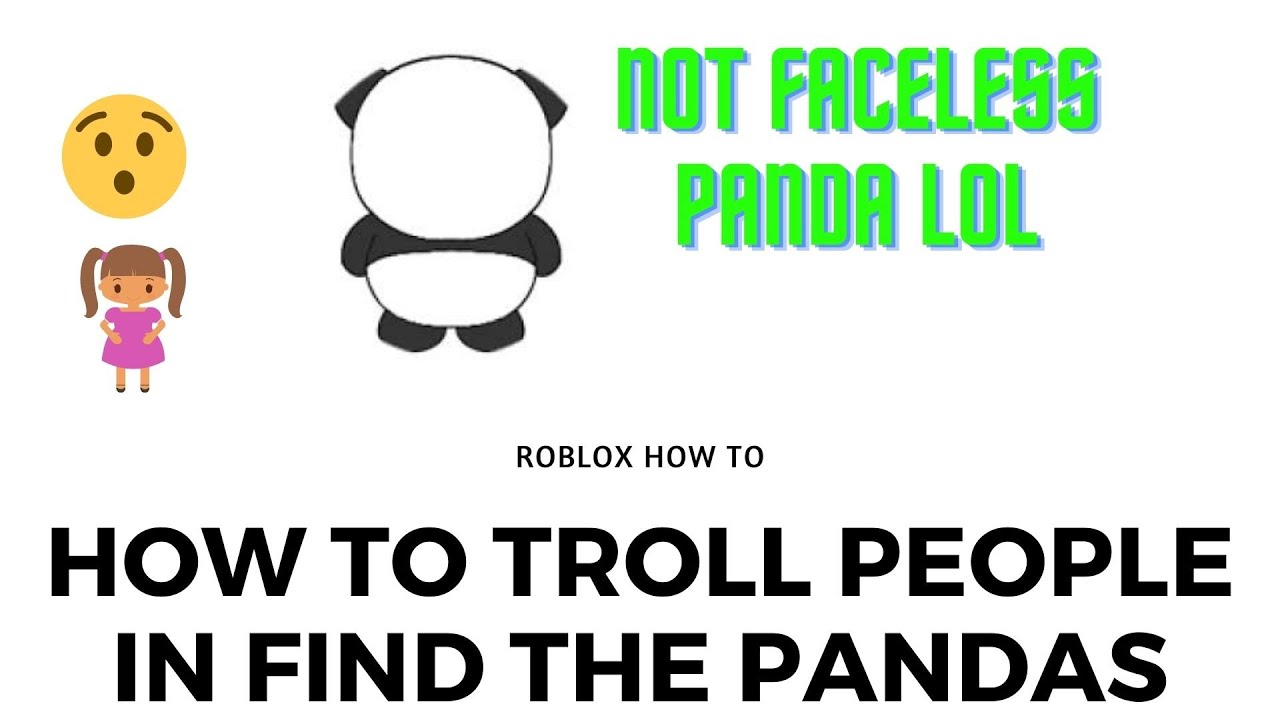 How to troll people in find the pandas - YouTube