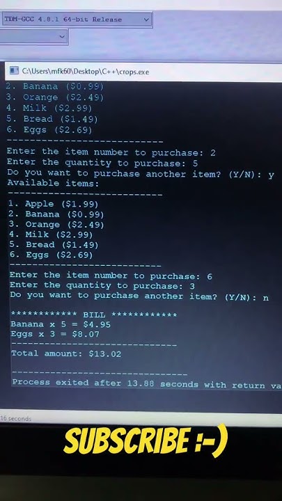 Goods Bill Ide Dev C Cppprogramming Youtube