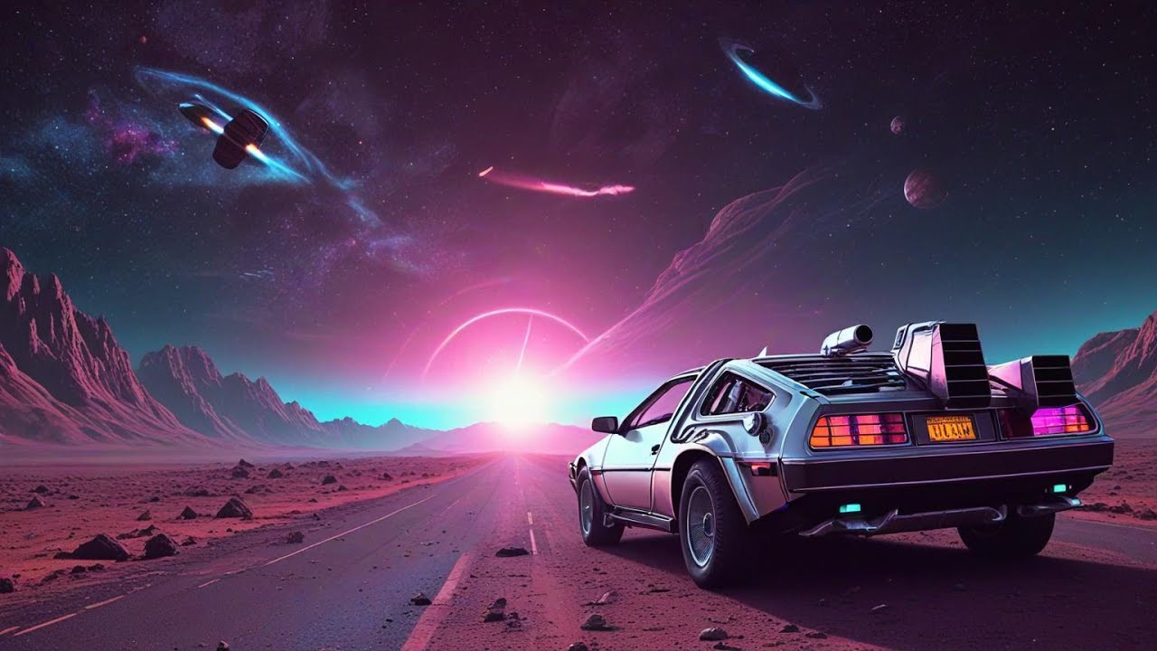 Space Trip in a DeLorean - Chillwave Synthwave Retrowave Mix - YouTube