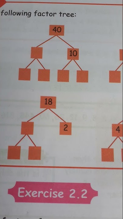 Activity:6 (Complete the following factor tree) - YouTube