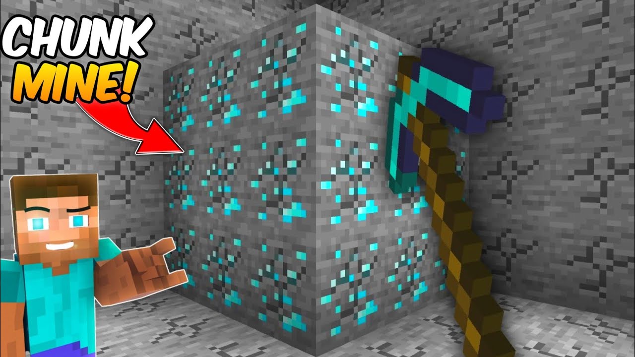 Minecraft But You can Mine ENTIRE CHUNK!! | Proboiz 95 - YouTube