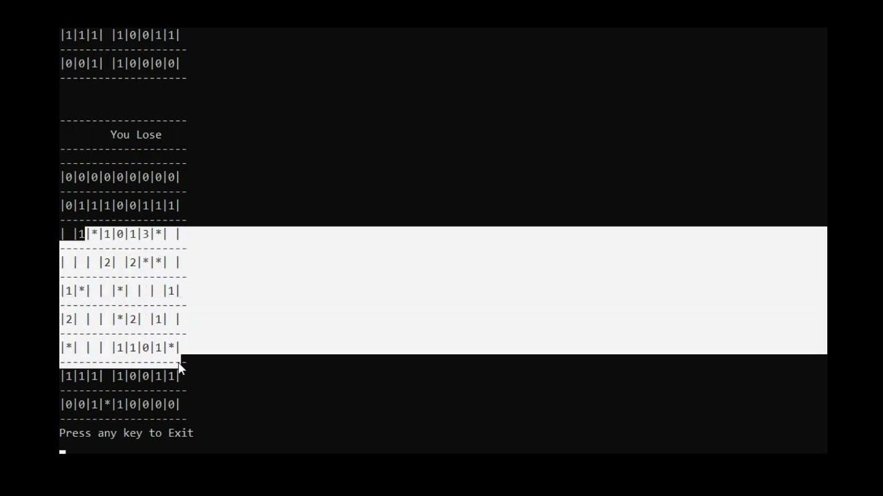 Varde Siddharth - Data Structure Fundamentals2 Mat2 Minesweeper Gameplay 2 (Outscal). - YouTube