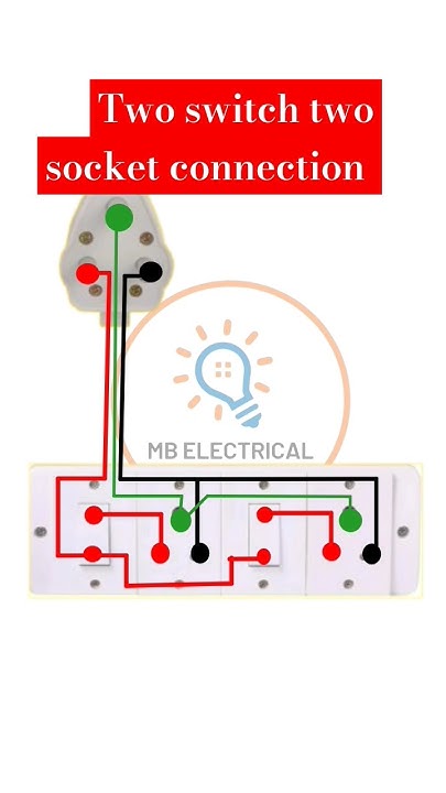 Two switch two socket connection Switch Board Wiring #youtube #electrical #electrician #shorts # ...