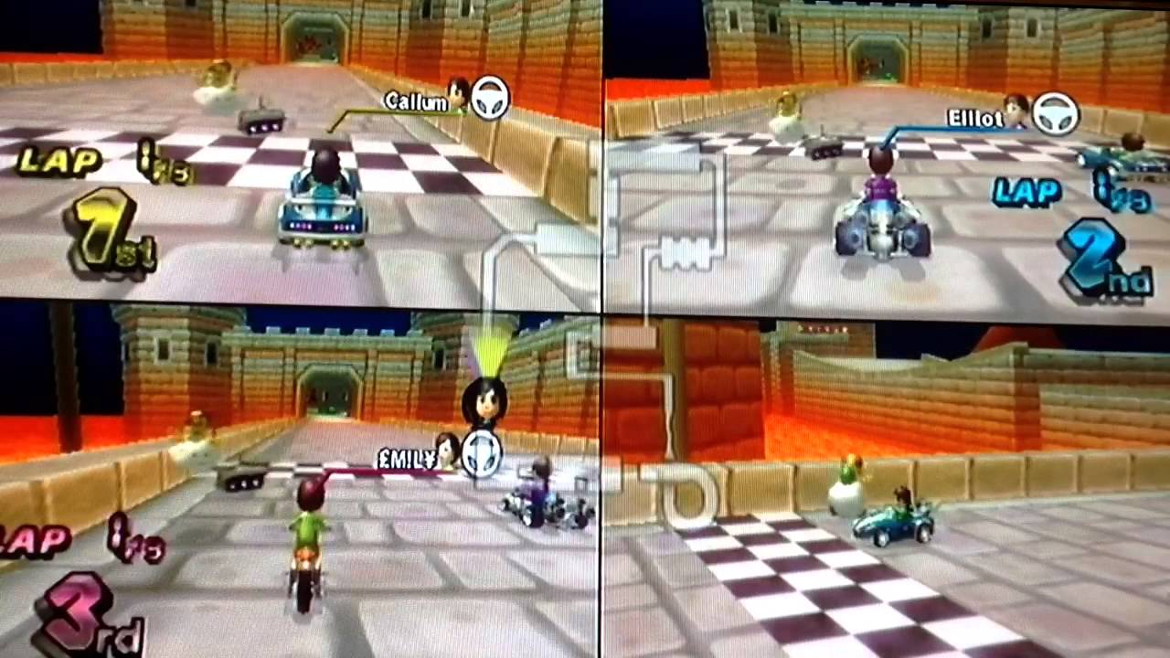 Mario Kart Wii Multiplayer - Lighting Cup: Part 2 - YouTube
