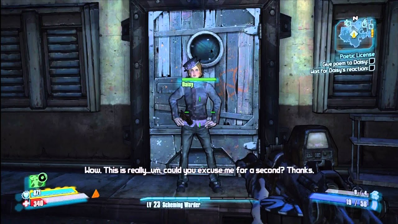 Borderlands 2 - Scooter's BEAUTIFUL Poem to Daisy - YouTube