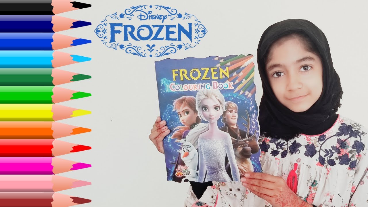Coloring Frozen Elsa & Anna Coloring Book Page Prismacolor Colored ...