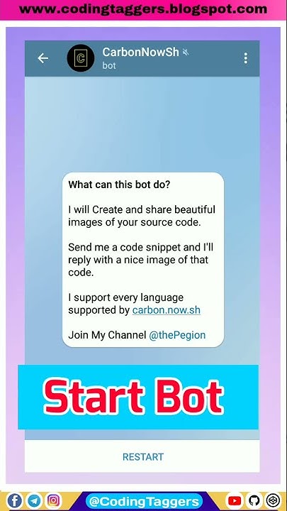 Create Code Snippets easily through Telegram Bot | Coding Taggers - YouTube