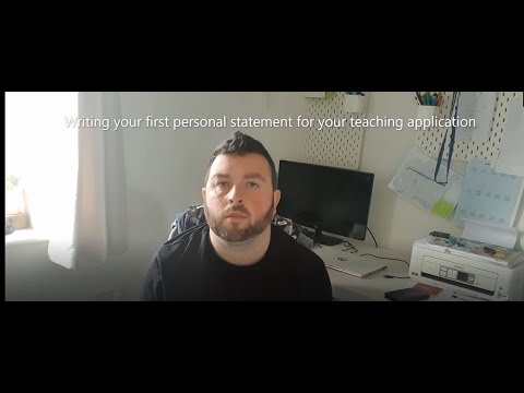Writing my first NQT personal statement - YouTube